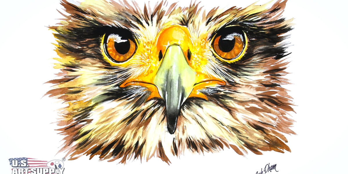 how to draw a eagle eye step by step