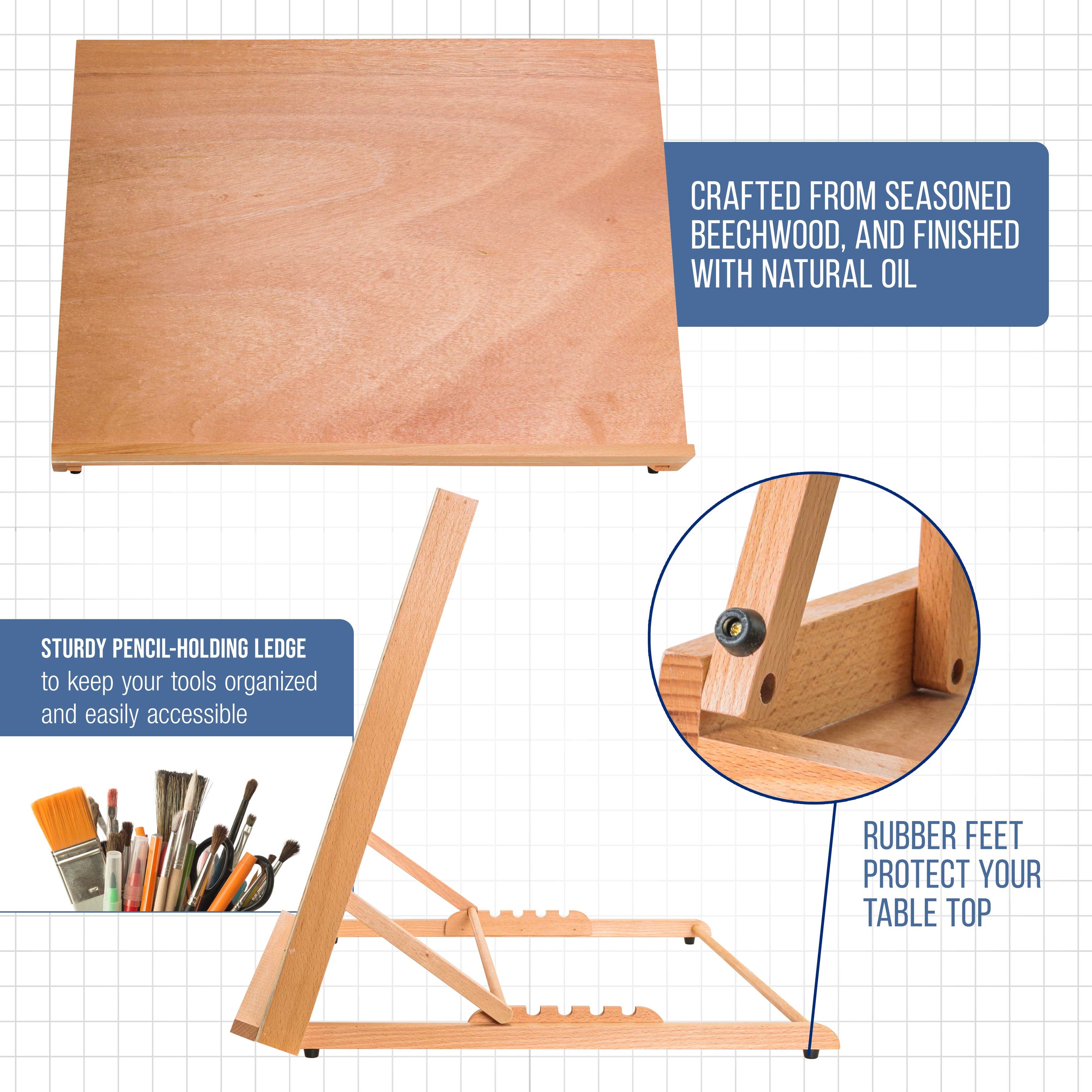 "Sketch Master" A2 Large Adjustable Artist Drawing Board. — U.S. Art Supply