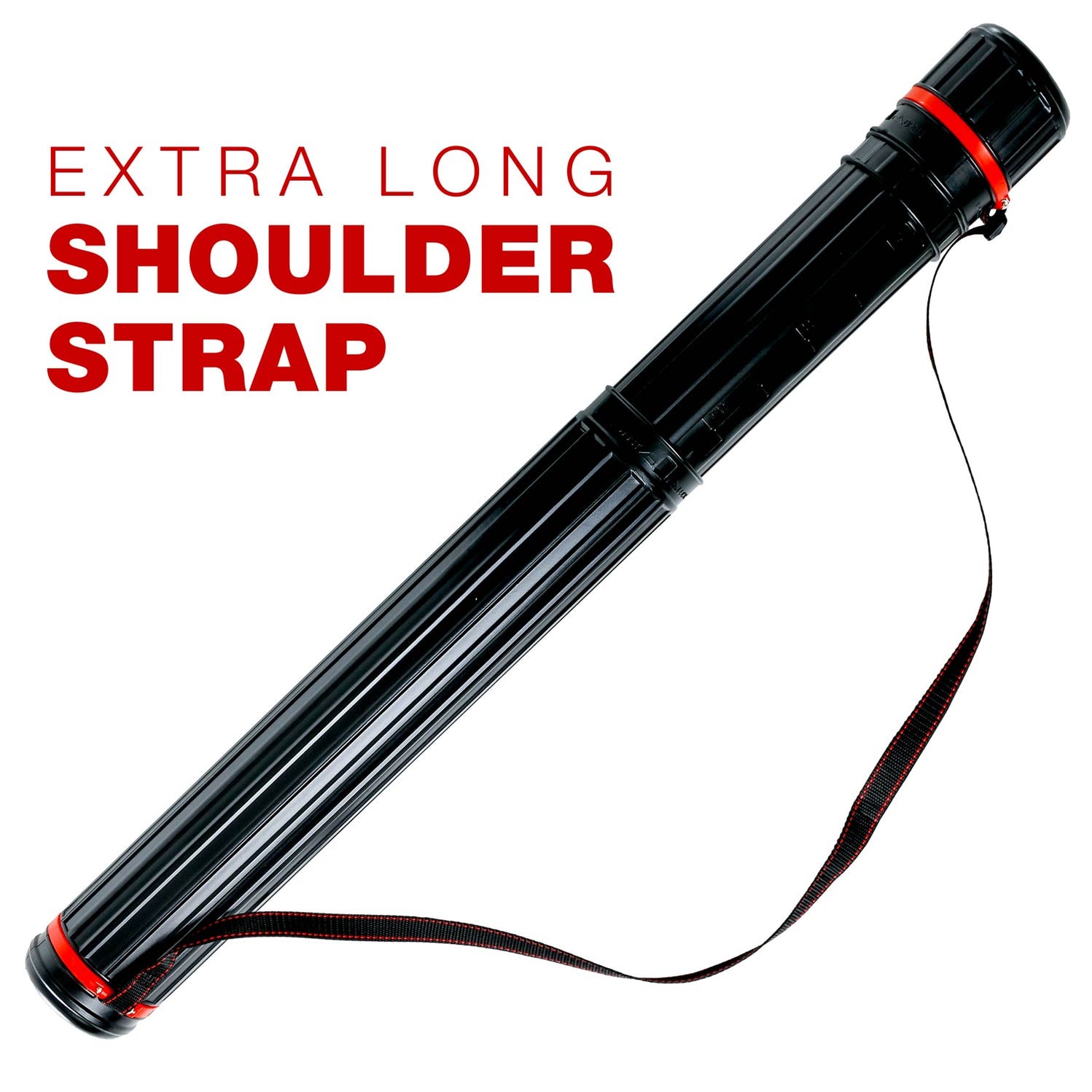 Black Telescoping Storage & Drafting Tube Outside — U.S. Art Supply